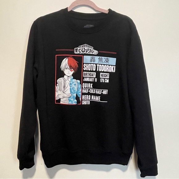 Tops | My Hero Academia Shoto Todoroki Graphic Sweatshirt Small | Poshmark